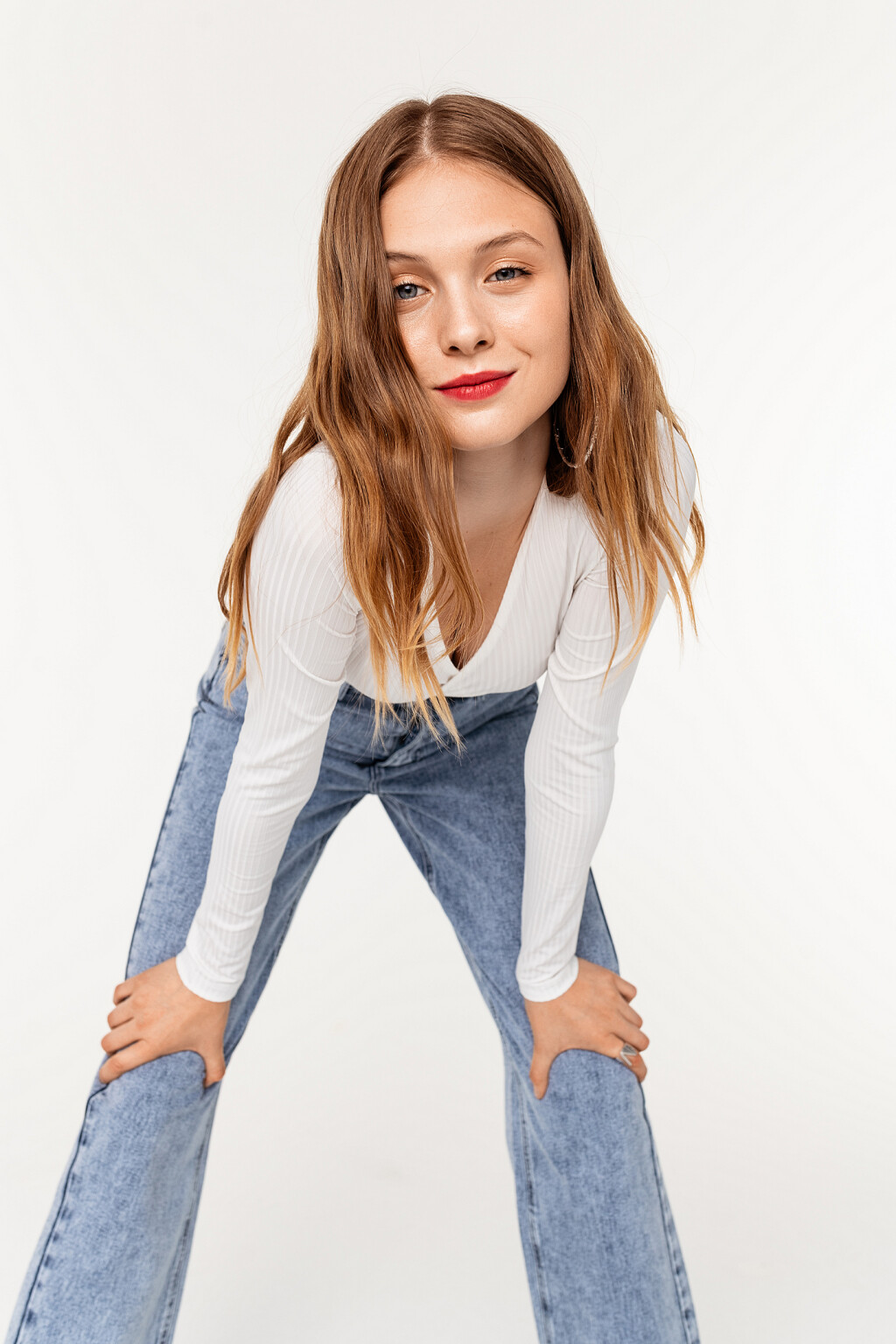 Блузка-боди в рубчик с лифом на запах 2031591467, цвет: белый (1) по цене 299 рублей — купить в ...