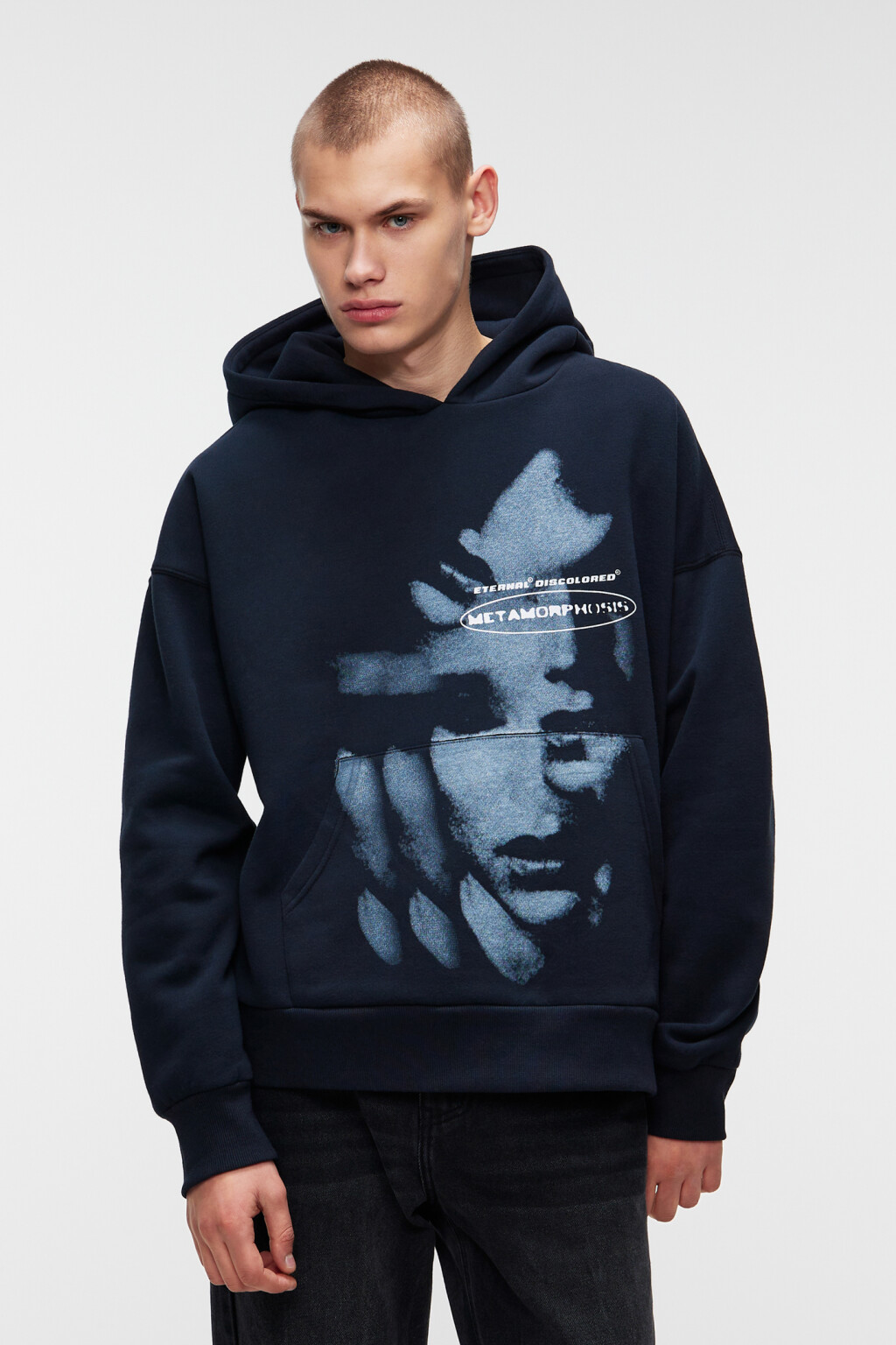 Толстовка oversize хлопковая утепленная с принтом 2319118905, цвет ...