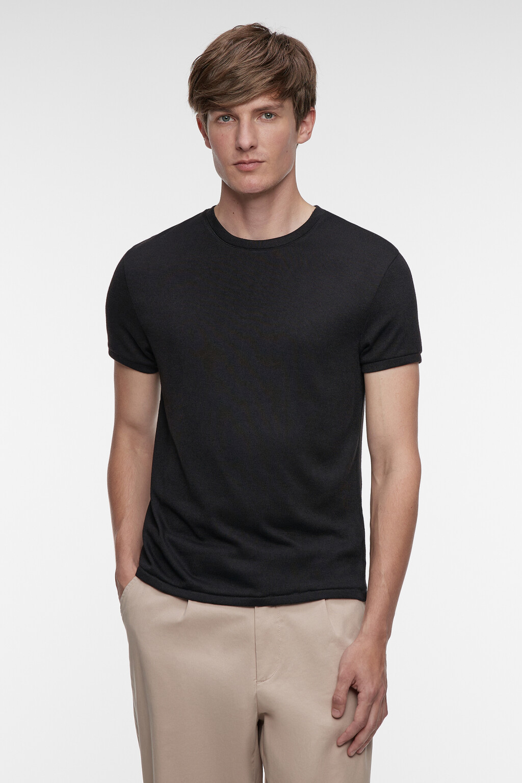 Футболка regular fit спортивная однотонная 2329516455, цвет: черный (50 ...