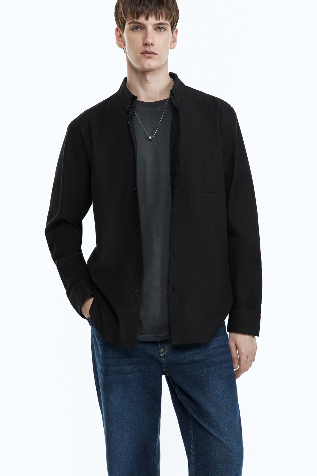 Рубашка oxford прямая с нагрудным карманом manoxfordshirt1, цвет ...